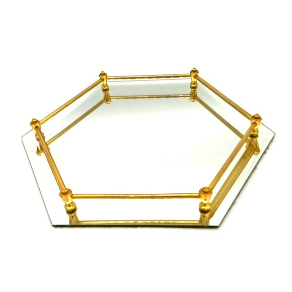 Storage & Organization | Vintage 14x12 Octagon Mirrored Vanity Tray ...
